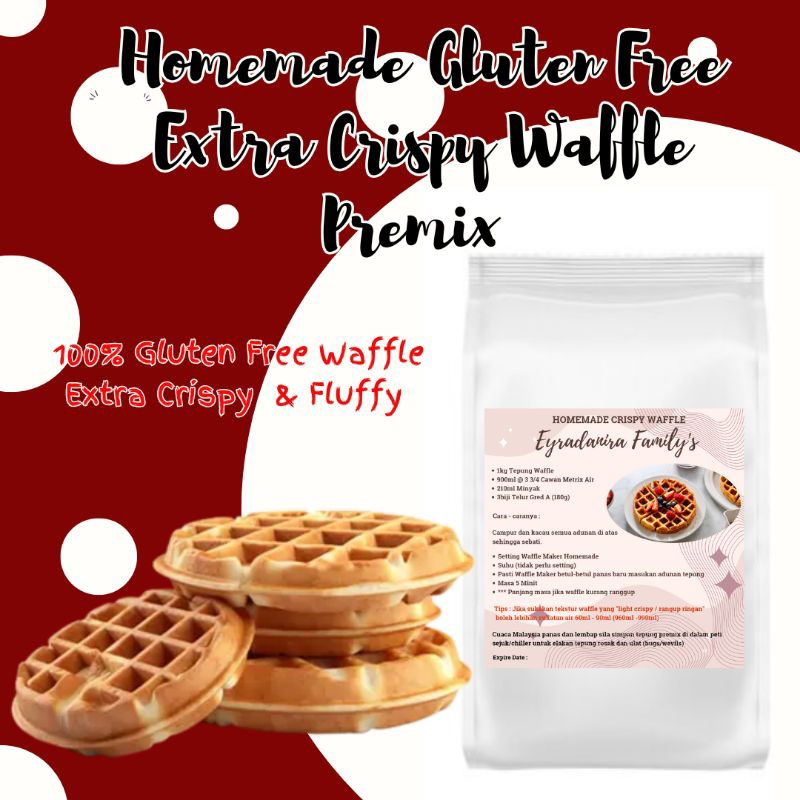 (HOMEMADE WAFFLE Gluten Free Premix) Tepung Waffle Extra Crispy ...