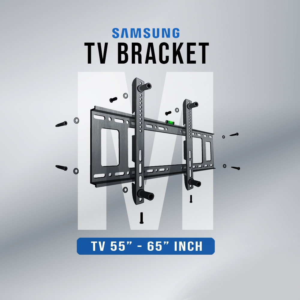 [M] STATIC FIXED TV BRACKET Wall Mount Universal Custom Complete Set ...