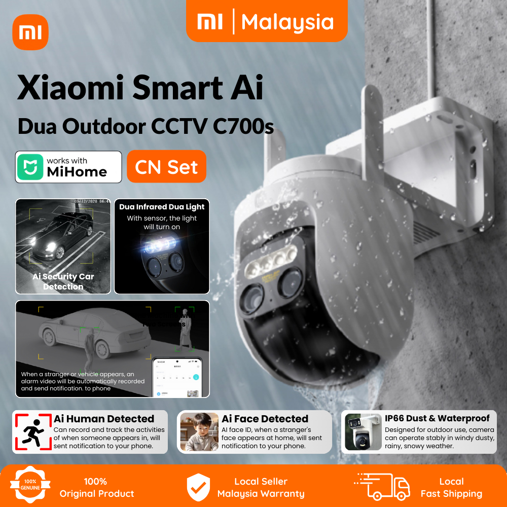 Xiaomi Mi Smart Outdoor Camera CW700s PTZ 9x Zoom 4MP 1440P Sound Light ...