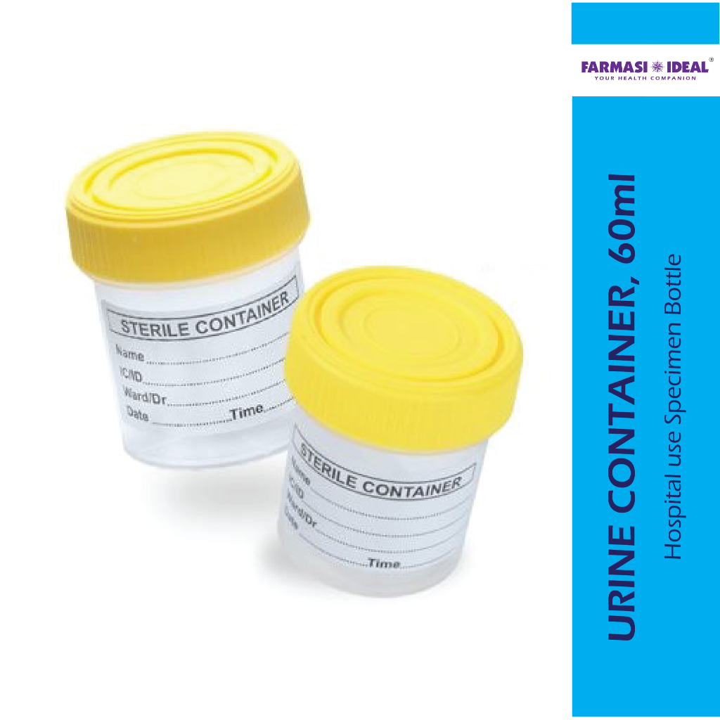 Urine Container Urine Collector Sample Yellow Cap, 60ml | Shopee Malaysia
