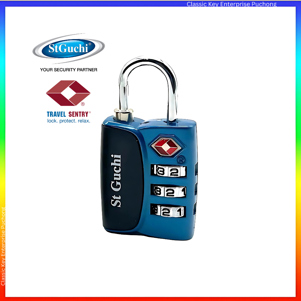 St guchi Luggage Lock 3 Digit Dial Combination Model SGPL-TSA12068 ...