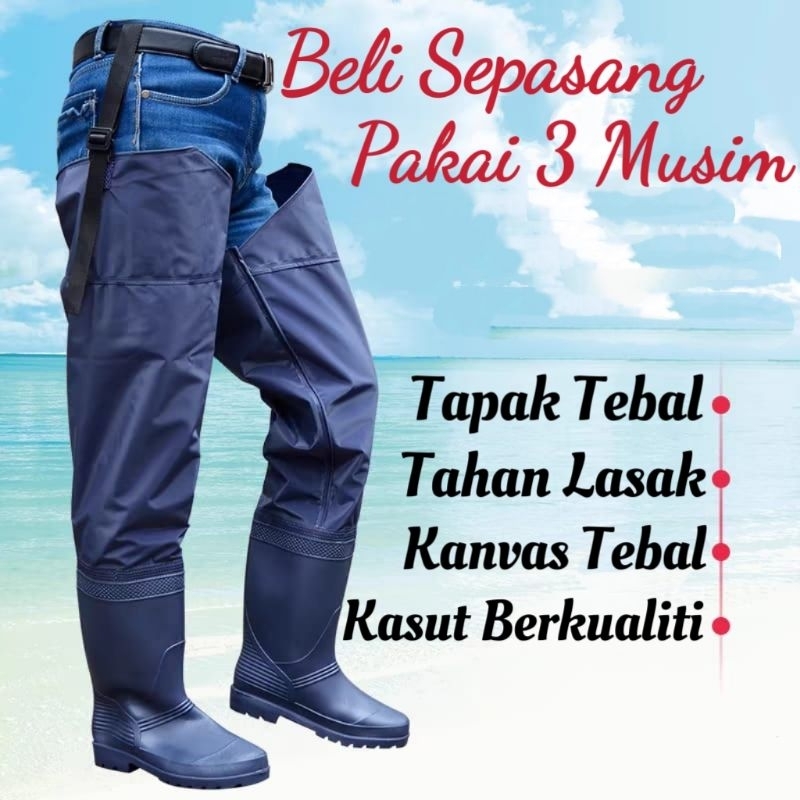 Kasut turun sawah bendang sungai tinggi 80cm/High quality waterproof ...