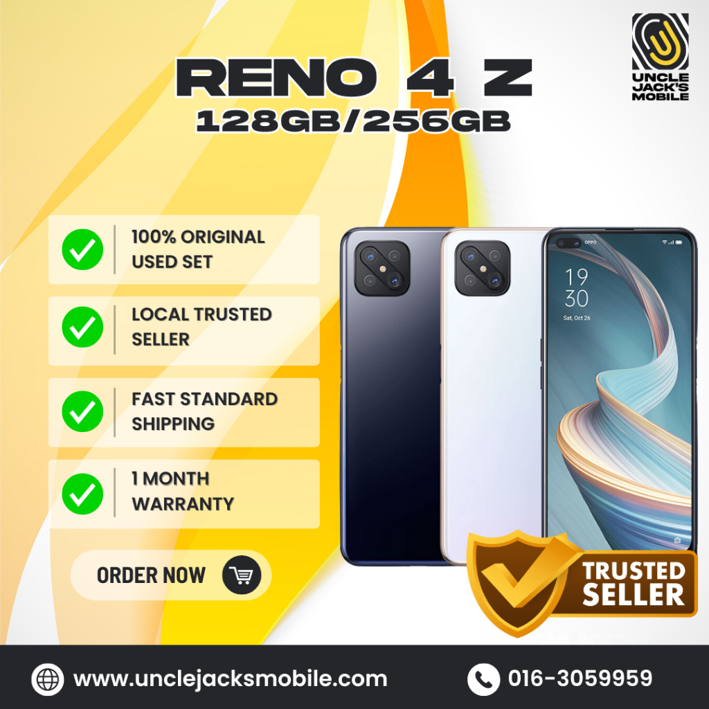 RENO 4Z (8GB+128GB / 12GB+256GB) | USED LIKE NEW | CONDITION GRADE A+ | FREE BOX | Shopee Malaysia