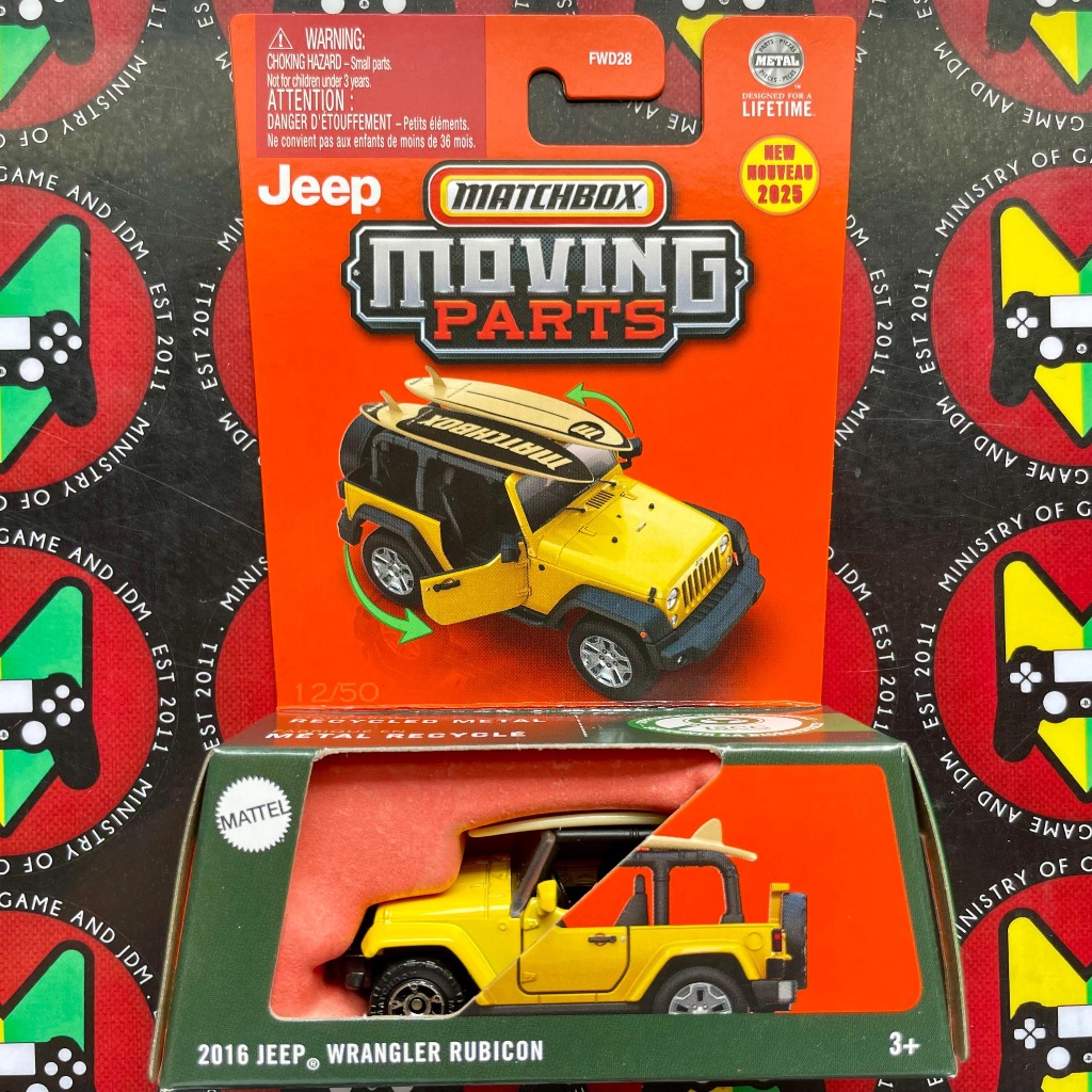 Matchbox Moving Part 2016 Jeep Wrangler Rubicon | Shopee Malaysia