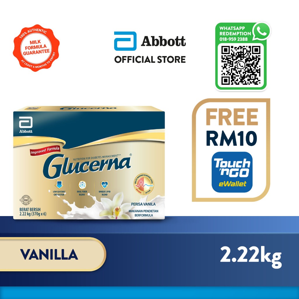 Glucerna Diabetes-Specific Formula - Vanilla BIB (2.22kg)[Free RM10 TNG ...