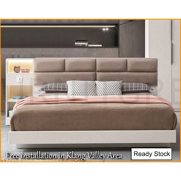 🧧CNY SALE🧨🎇Airi Japanese Tatami Platform Bed Compartments and Headboard ...