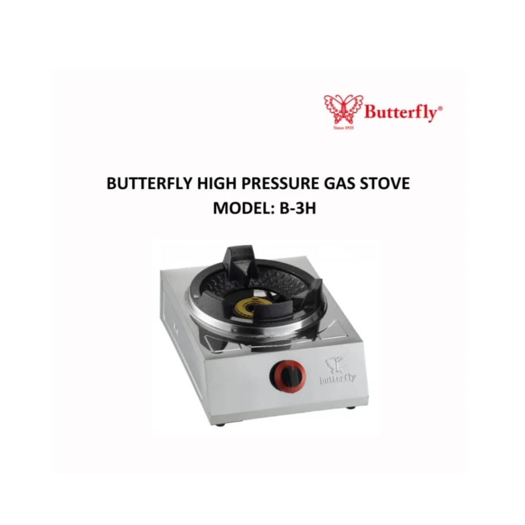 BUTTERFLY HIGH PRESSURE GAS STOVE 13KW B-3H | Shopee Malaysia