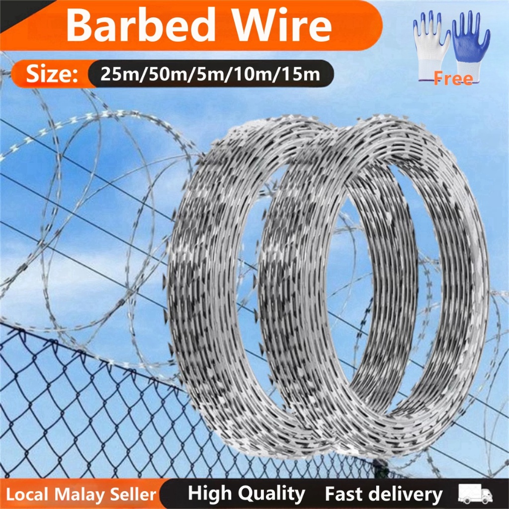 HOT Razor /Barbed Wire/Lurus Barbed Wire/Razor Barbed Wire/Kawat Razor ...