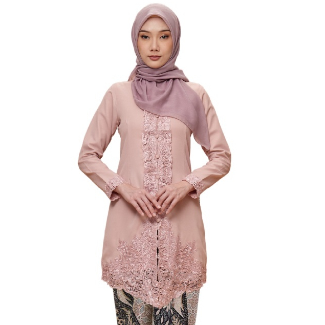 BYHISDAISY (TOP) Kebaya Naura Labuh Sulam Moden Cotton Senang Gosok ...