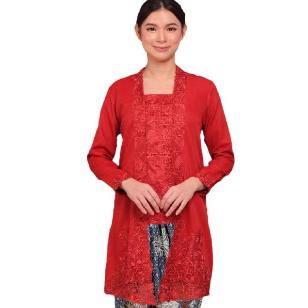 BYHISDAISY (TOP) Kebaya Labuh Darina Cotton Linen Sulam Senang Gosok ...
