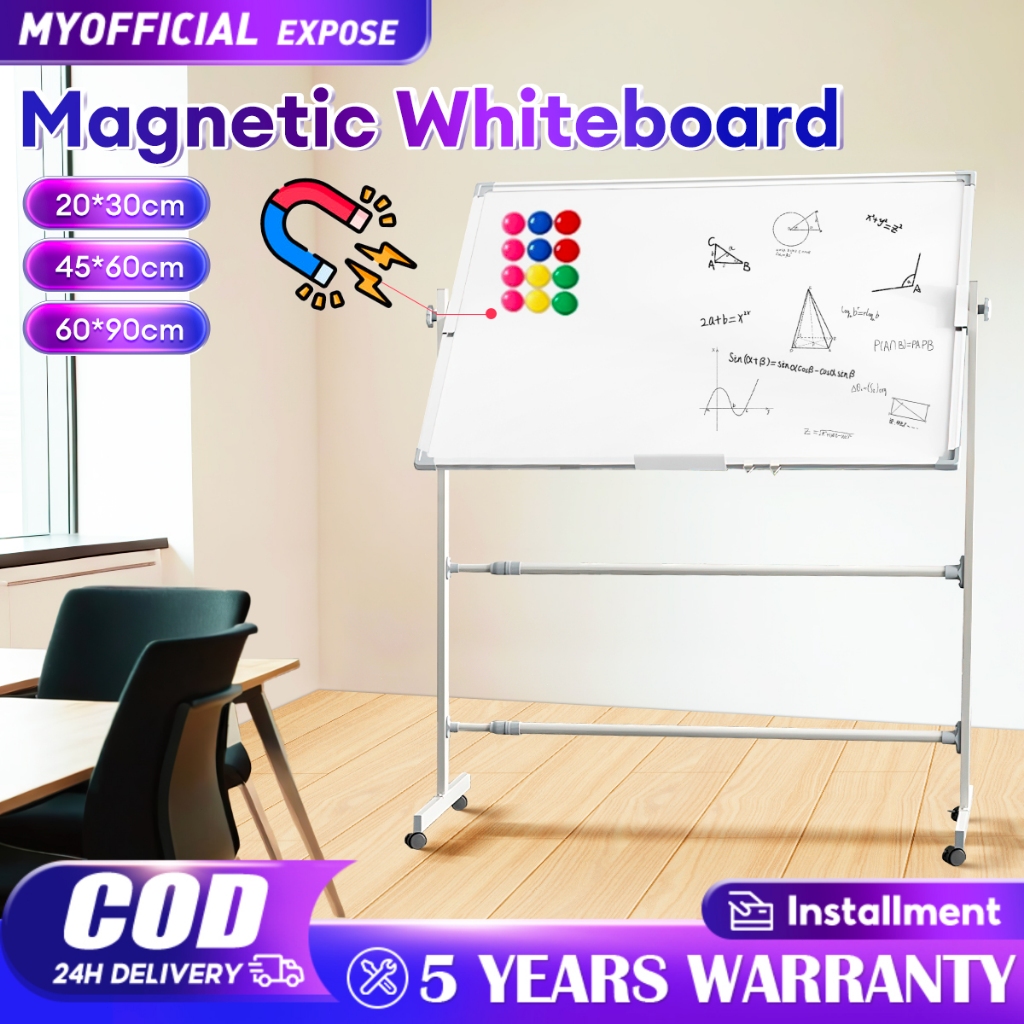 White Board Magnetic Whiteboard Solid Board Aluminium Frame Free Marker ...