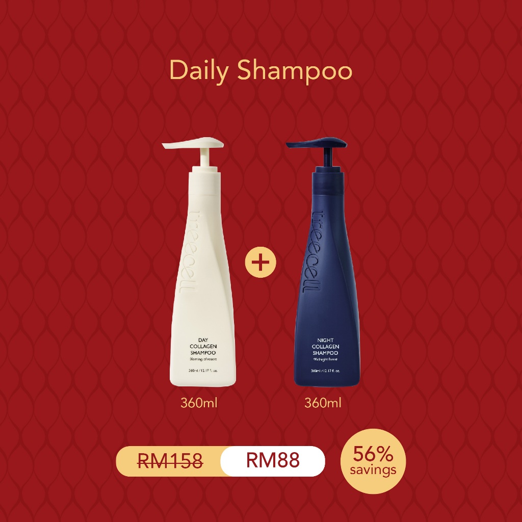 [Best Seller] treecell Day 360ml + Night Collagen Shampoo 360ml [CNY Special] | Shopee Malaysia