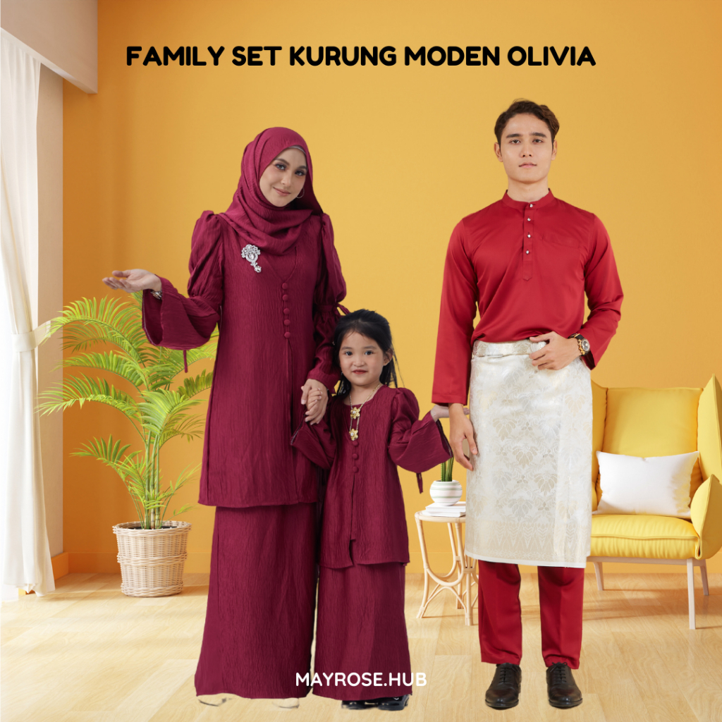 Baju Raya 2025 Viral Set Family Kurung Moden Perempuan Plus Size Melayu ...