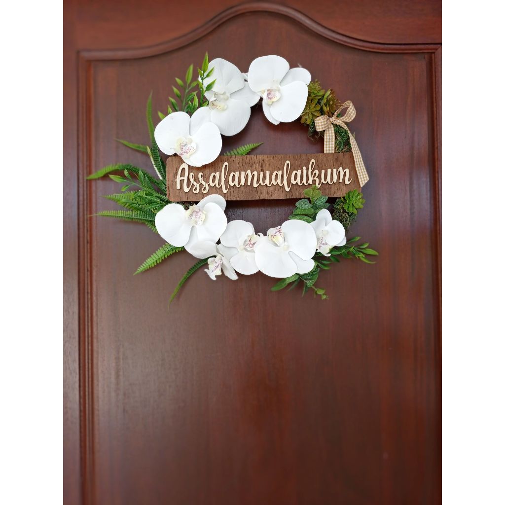 WREATH FLOWER FOR DOOR WALL DECO/LINGKARAN BUNGA UNTUK HIASAN DINDING ...