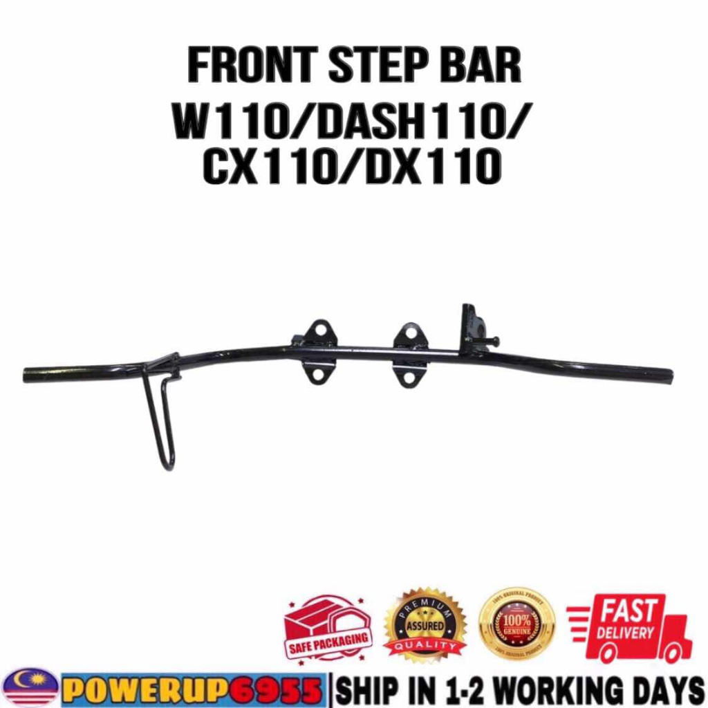 HEAVY DUTY FRONT FOOT STEP BAR FOOTREST PIJAK BESI WAVE110 W110 DASH110 ...
