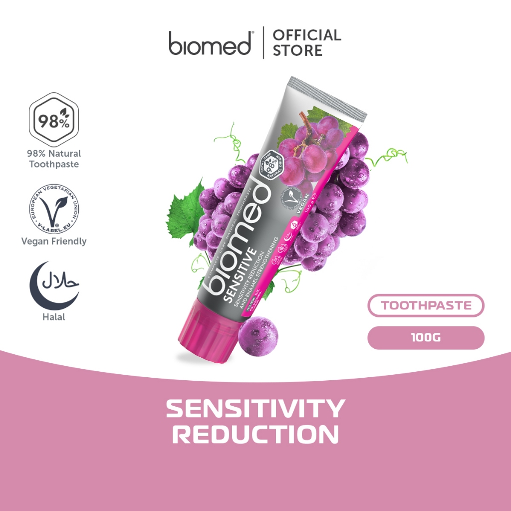 Biomed Natural Toothpaste Sensitive For sensitive reduction,敏感牙齿 | Ubat Gigi 牙膏, Fluoride Free ...