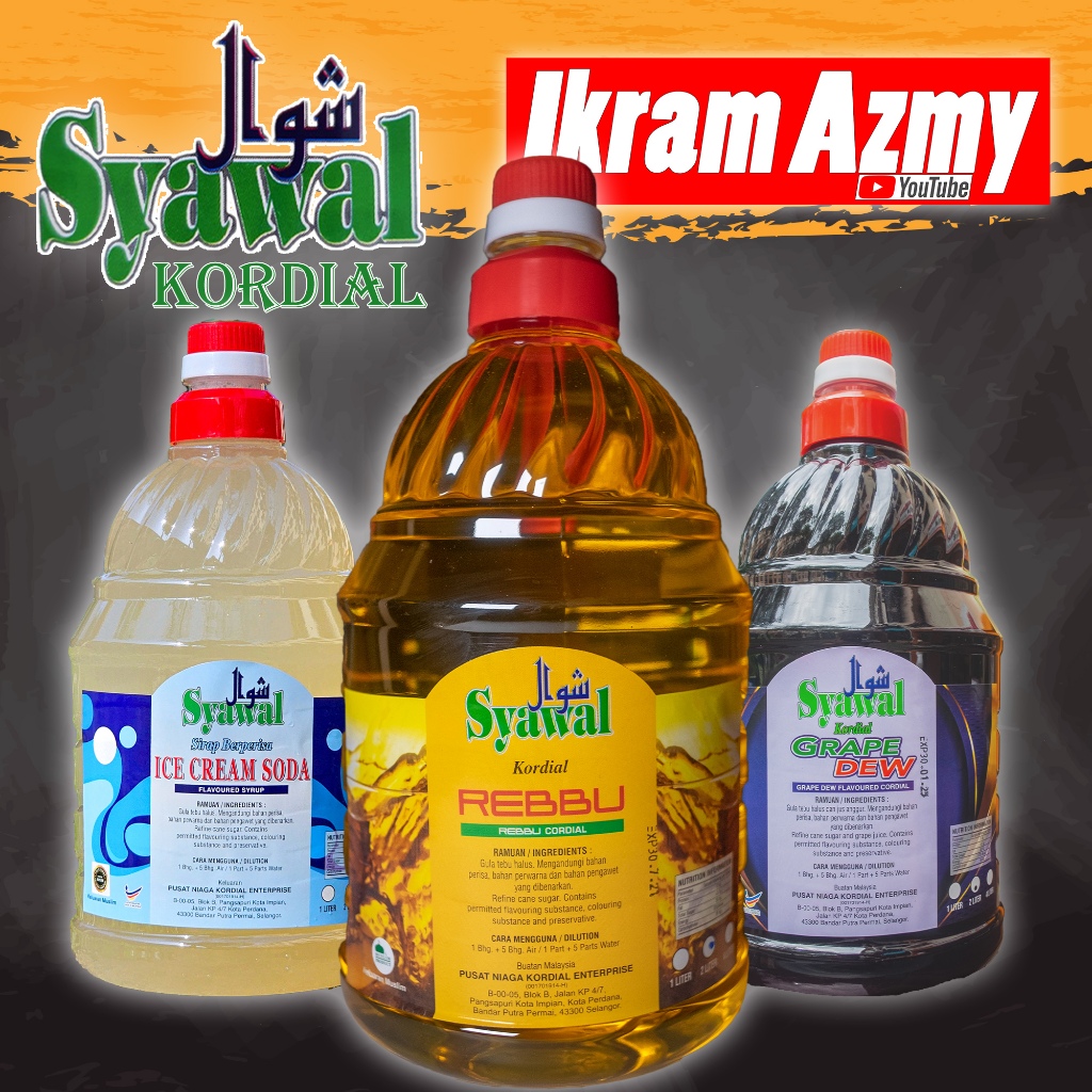 AIR KORDIAL SYAWAL 2 LITER PELBAGAI PERISA ( MUDAH , CEPAT , JIMAT DAN ...
