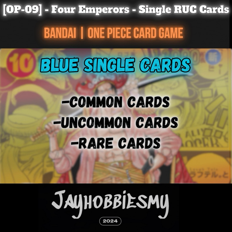 Bandai One Piece TCG [OP09 Four Emperors] BLUE RUC Single Cards (Rare, Common, Uncommon ...