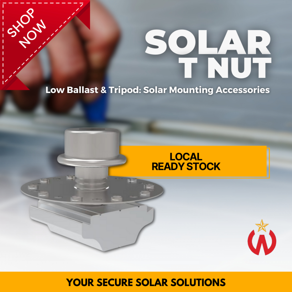Winstar Solar T Nut (Low Ballast & Tripod Mounting Structure) | Shopee ...