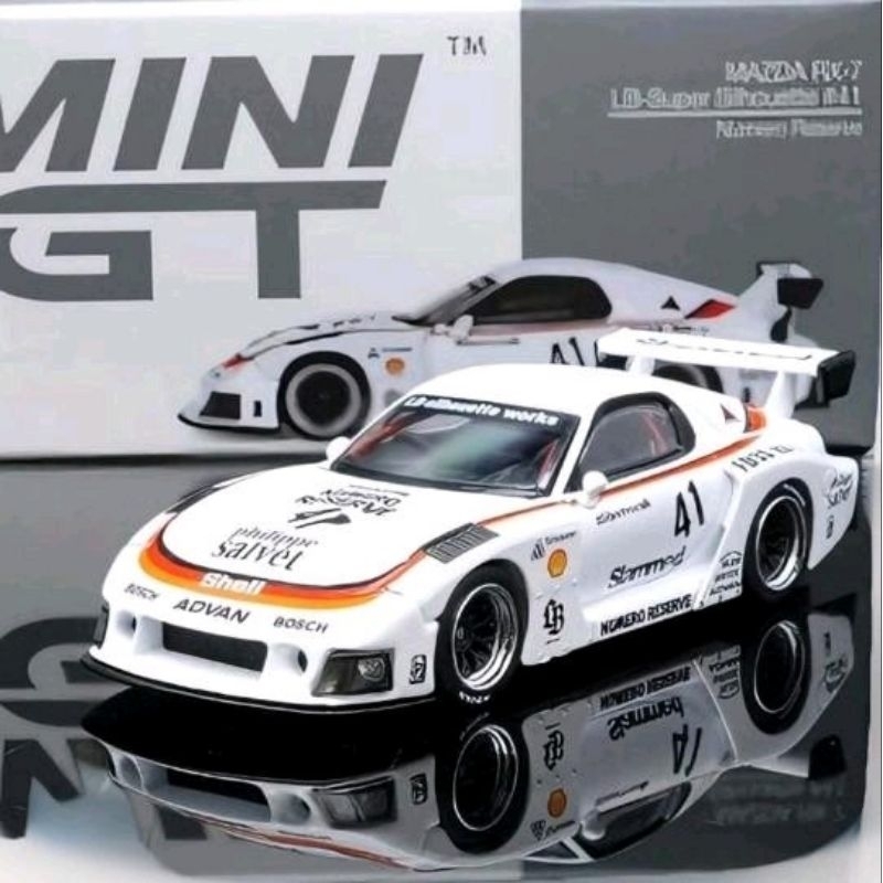 Mini GT Mazda RX-7 LB Super Silhouette Liberty Walk White No 773 ...