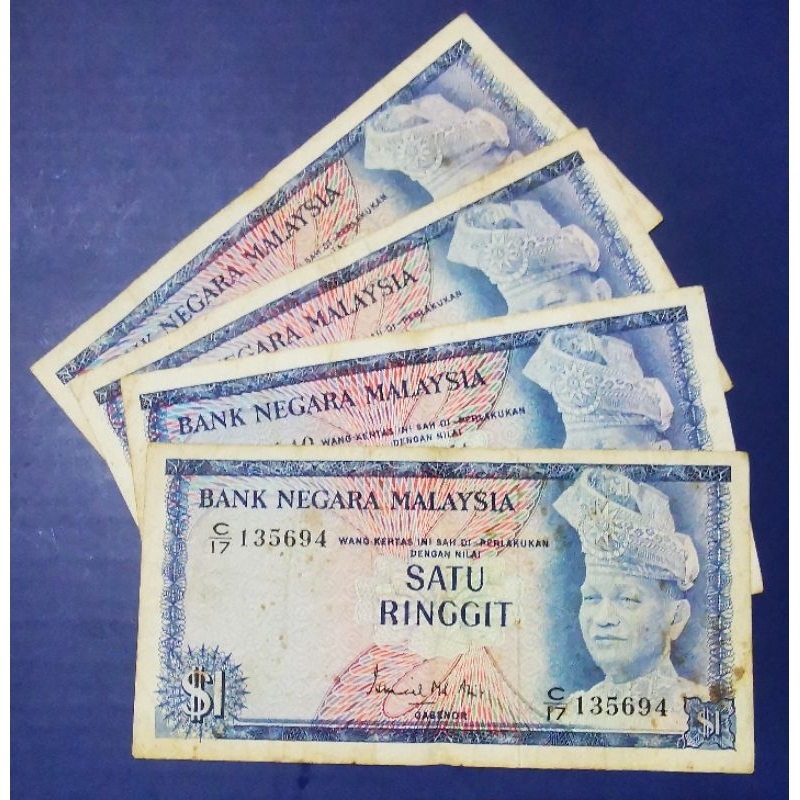 Offer Banknote Malaysia Rm1 Siri 1 Condition VF/Kotor Seperti Di Gambar ...