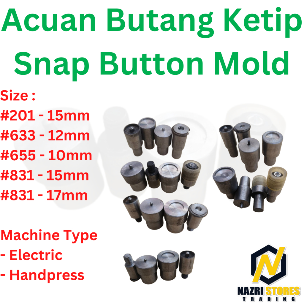 Metal Snap Fastener Mold, Acuan Butang Snap, Snap Button Mold | Shopee ...