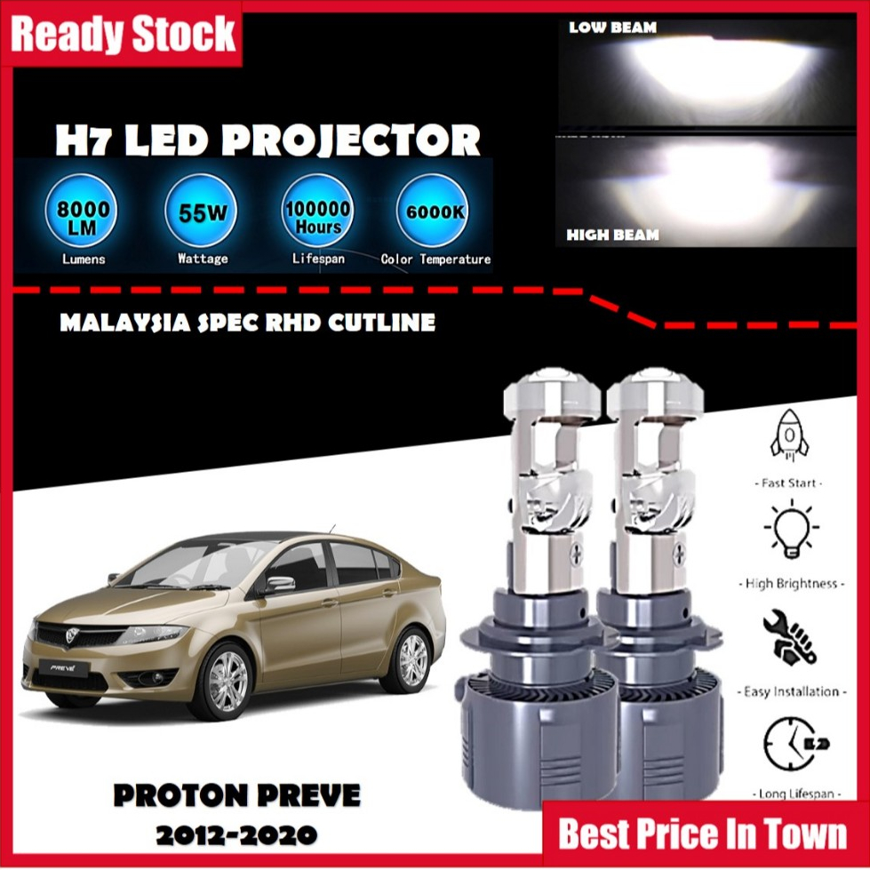 PROTON PREVE 2012-2020 LED Headlight Lampu LED Kereta Car LED Mini ...