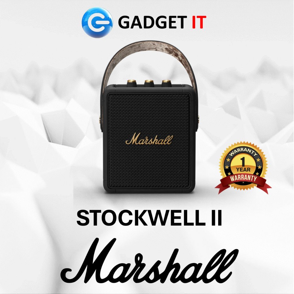 (ORIGINAL) MARSHALL STOCKWELL II PORTABLE BLUETOOTH SPEAKER - BLACK ...
