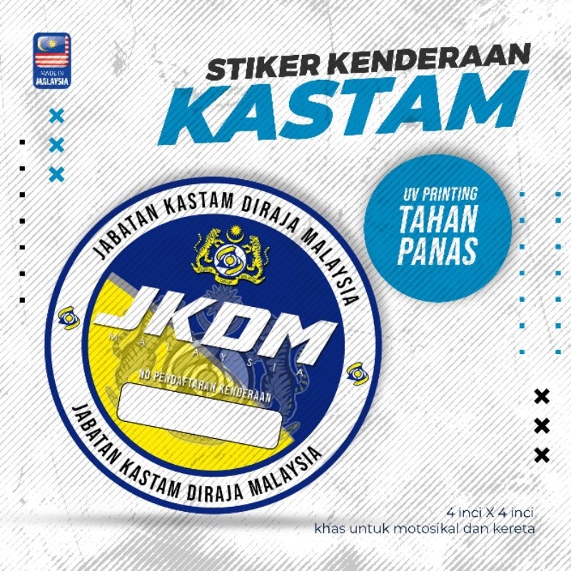KASTAM / JKDM Car Sticker Motor Sticker / Stiker Cermin Kereta Stiker ...