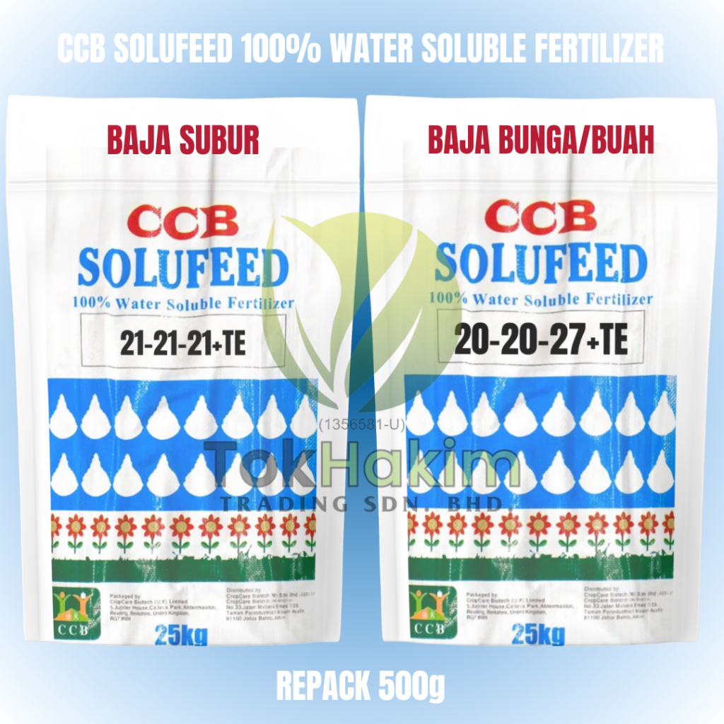 Baja Subur / Bunga Buah CCB Solufeed 21-21-21+TE / 20-20-27-TE (100% ...