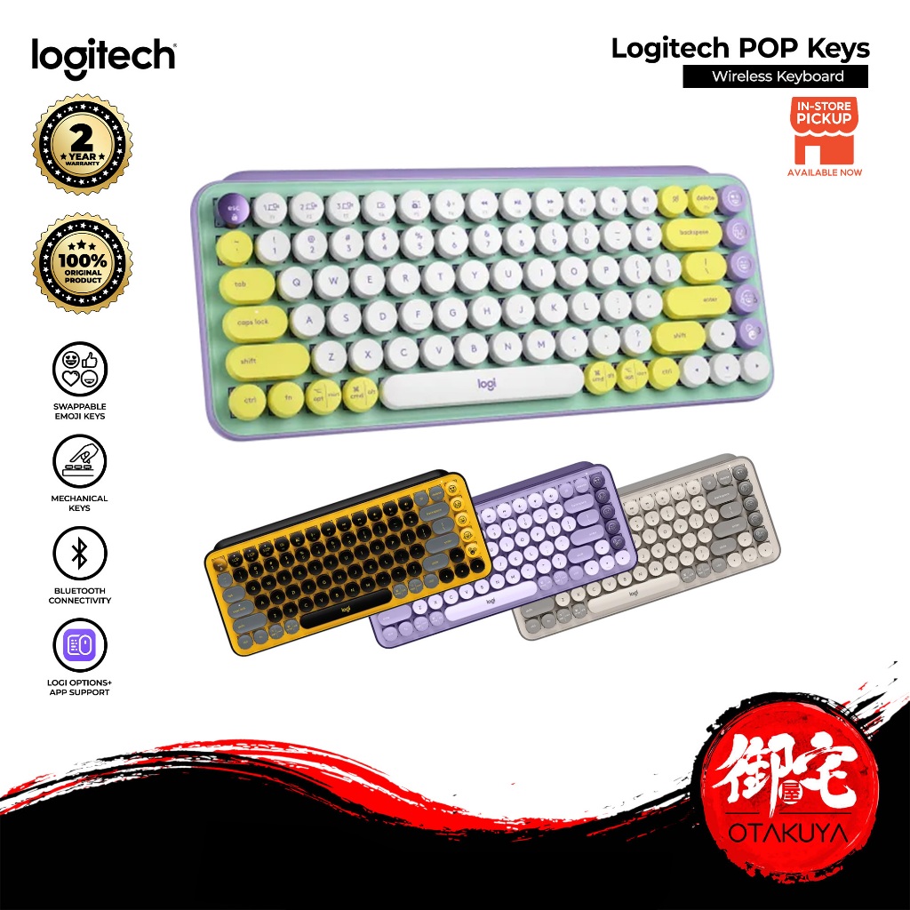 【5.25 SALE】Logitech Pop Keys Wireless Keyboard With Mechanical Typing & Customizable Emoji Keys ...