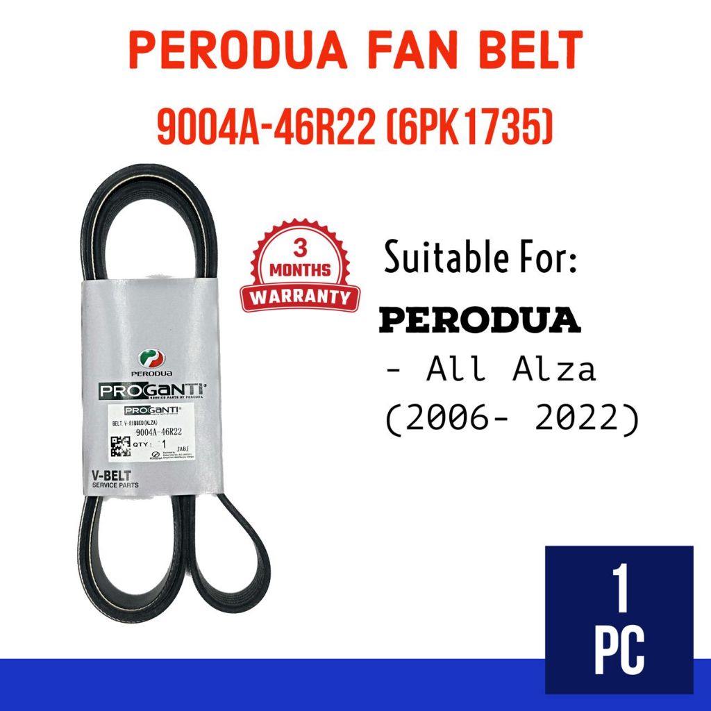 【100% ORIGINAL】PERODUA FAN BELT 6PK1735 (9004A-46R22) - PERODUA ALZA ...