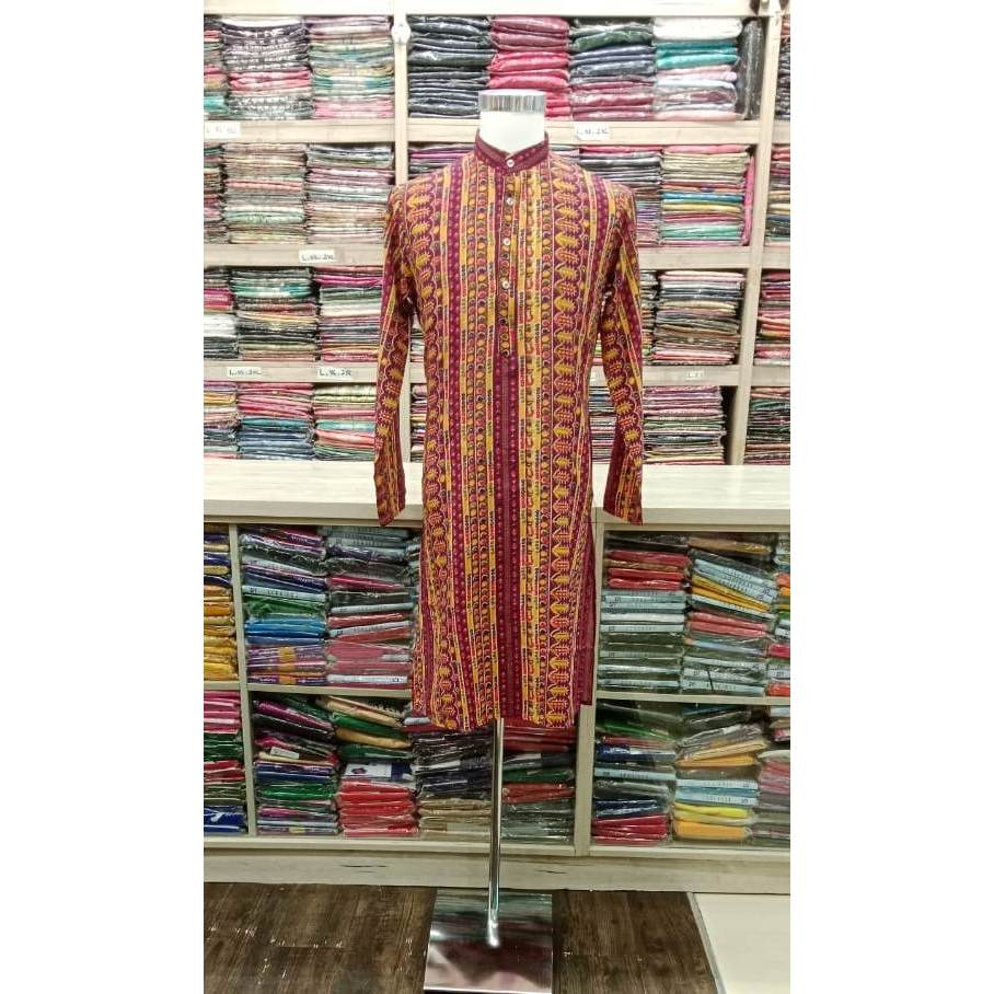 ELEVATE YOUR STYLE WITH OUR MEN'S PRINTED TRADITIONAL LONG JIPPA (KURTA ...