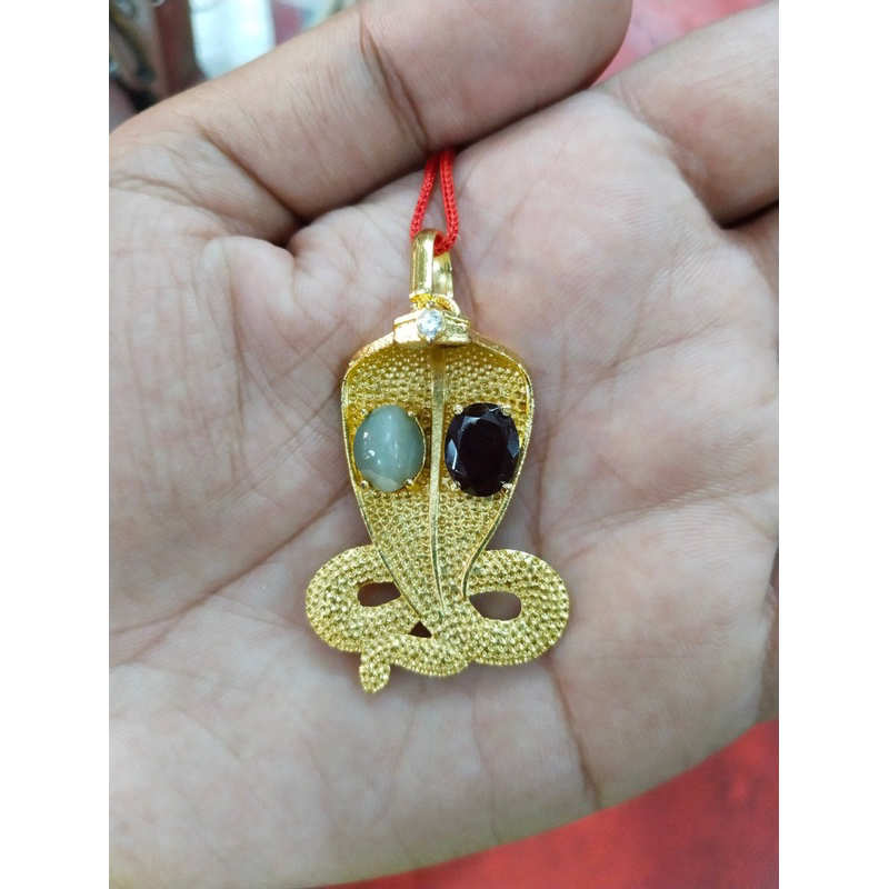 Most Powerfull Wealth Richness NAGMANI Cobra Black Snake STONE PENDANT ...