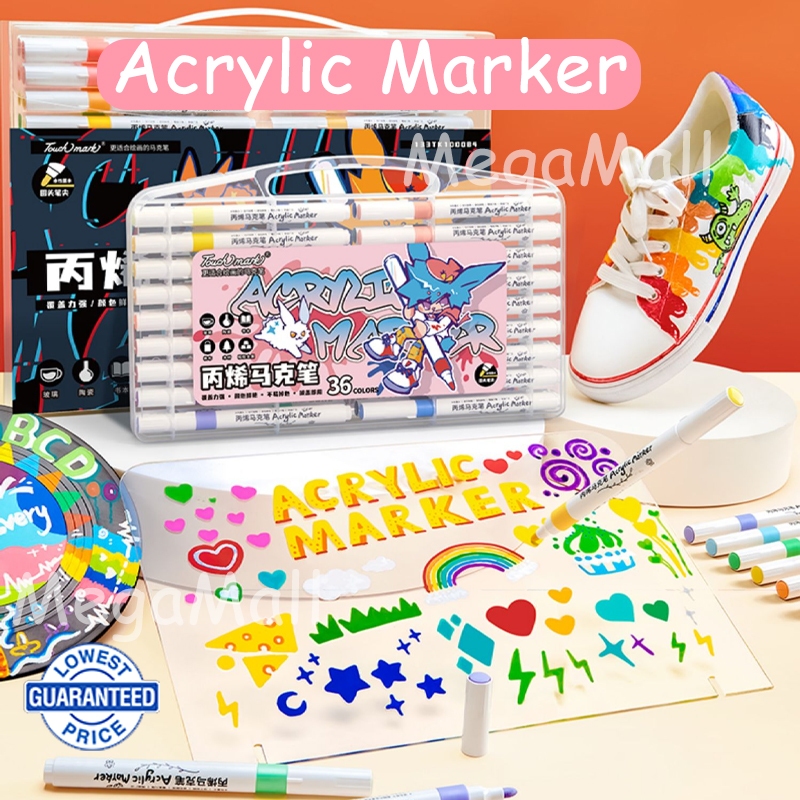 Acrylic Markers Pen Pen Penanda Akrilik 48/36/24 warna Set Lukisan ...