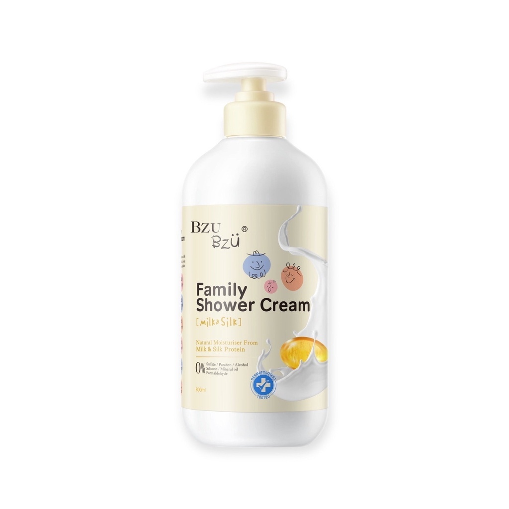 BZU BZU FAMILY SHOWER CREAM 800ML ( MILK & SILK ) | Shopee Malaysia