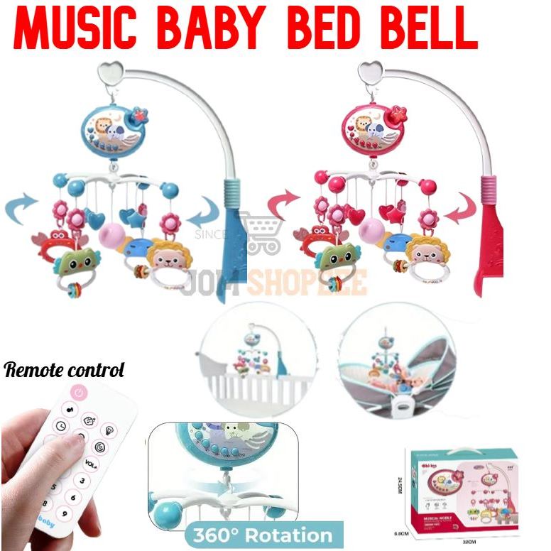 #ReadyStock Baby Bed Bell Baby Crib Toys Rotating Baby music bed bell ...