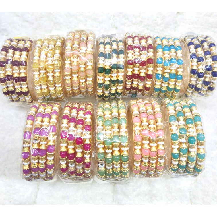 Colourful Aesthetic Beads Bangle / Indian Bangle 2.4 -2.10 /Metal ...