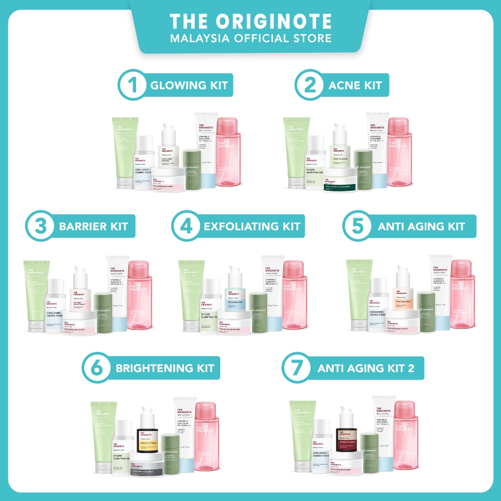 The Originote Special Bundle 7in1 - Face wash Toner Serum Moisturizer ...