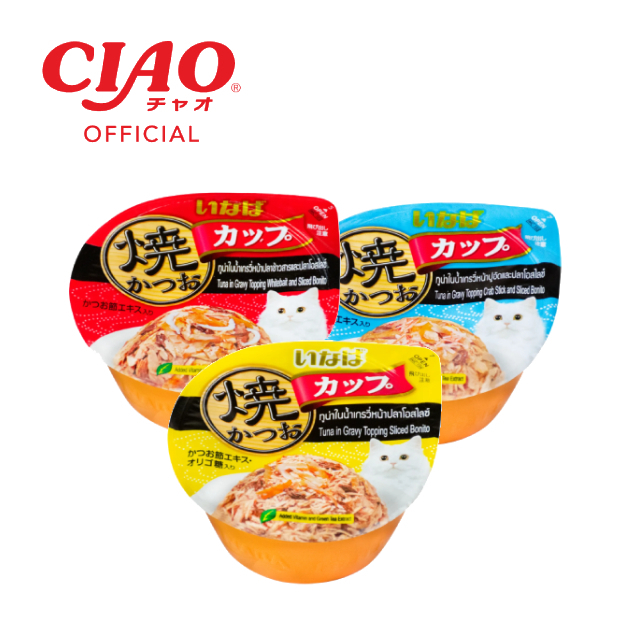 CIAO Cat Cup Wet Food in Gravy/Pudding/Soft Jelly - Assorted (65g/70g/80g) | Shopee Malaysia