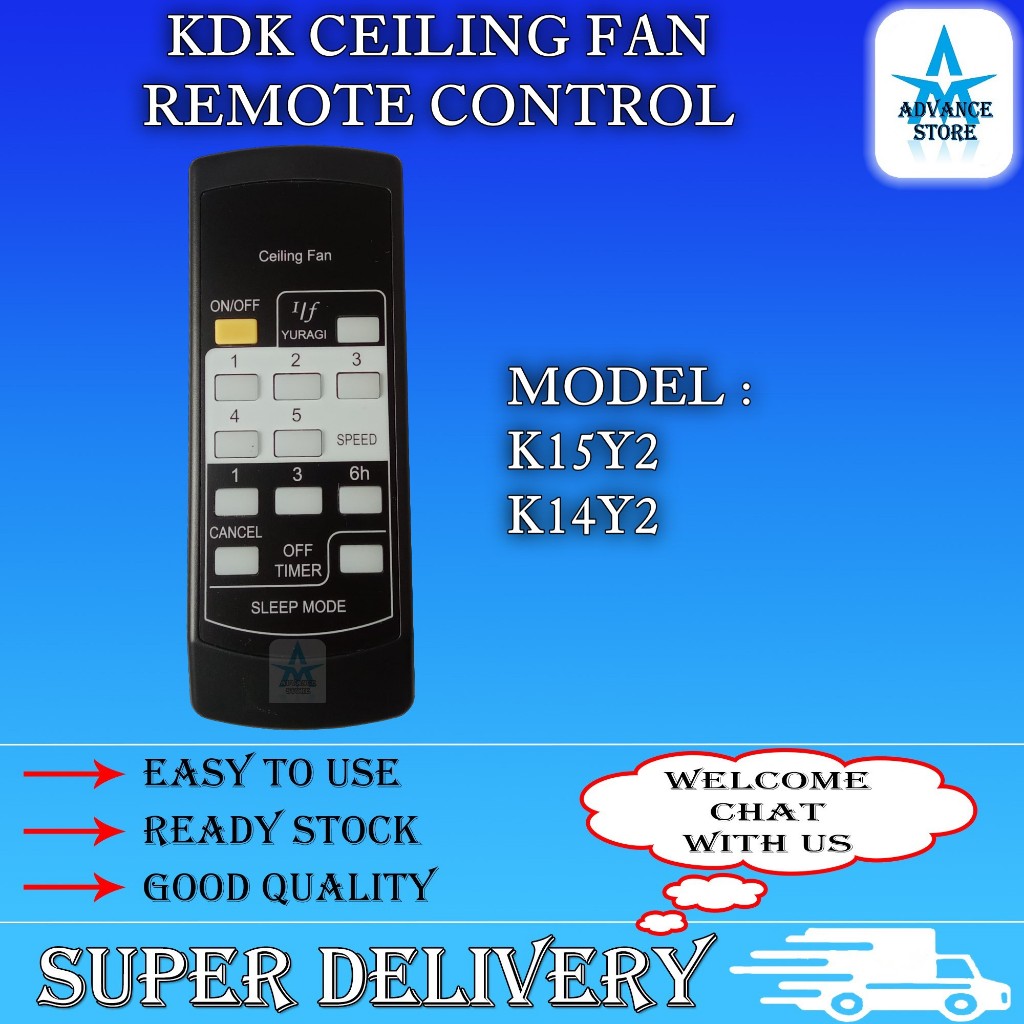 K15Y2 K14Y2 KDK Ceiling Fan Remote Control | Shopee Malaysia