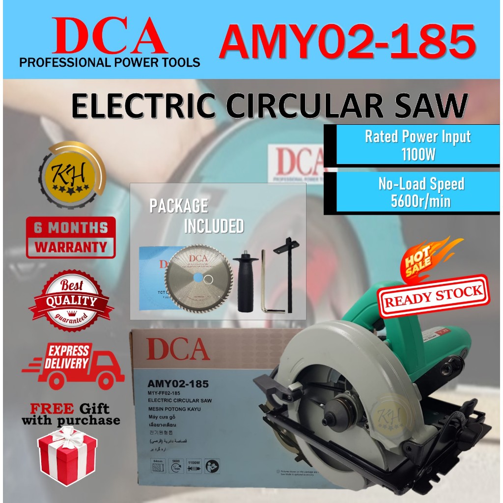 🔥READY STOCK🔥 DCA CIRCULAR SAW AMY02-185 WITH FULLY ACCESORIES | Shopee ...
