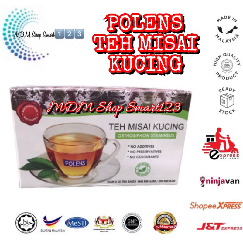 Teh Misai Polen's Original Teh Misai Kucing 2g x 20 Uncang 💯% Original HQ | Shopee Malaysia