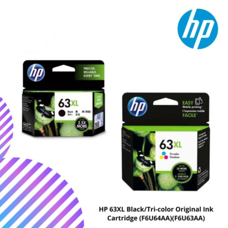 HP 63XL Black/Tri-color Original Ink Cartridge (F6U64AA)(F6U63AA) | Shopee Malaysia