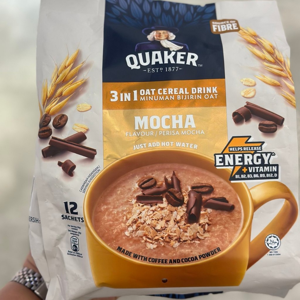 QUAKER 3 IN 1 OAT CEREAL DRINK MOCHA 15 Sachet | Shopee Malaysia