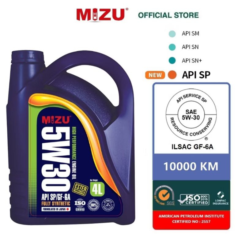 MIZU 5w30 Fully Synthetic (10,000km) | Shopee Malaysia
