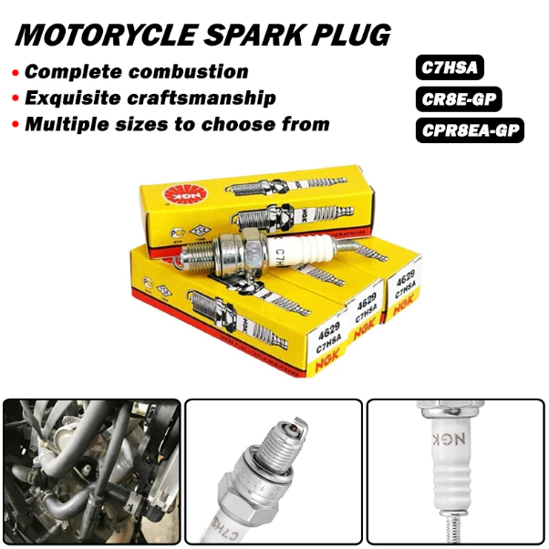 NGK Spark Plug CR8E CPR8EA-9 C7HSA Motorcycle Spark LC135 Y15 EX5 NMAX ...