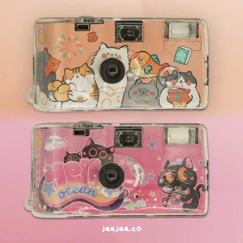 (READY STOCK) Cute Cat Half Frame Disposable Single Use Camera ISO500 ...