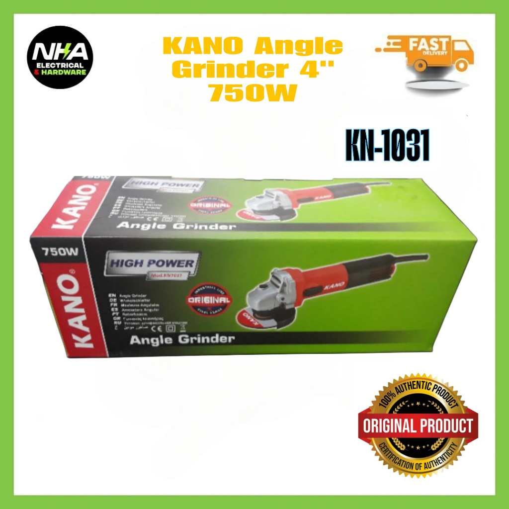 KANO 4'' Angle Grinder 750W MODEL .KN1031 with Paddle Switch Grinding Disc Professional Grinder ...