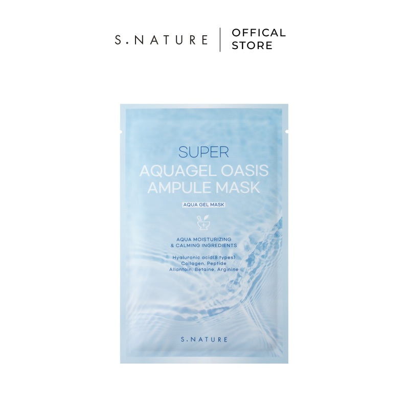 S.NATURE Super Aquagel Oasis Ampule Mask - 5pcs / 1 pcs | Shopee Malaysia
